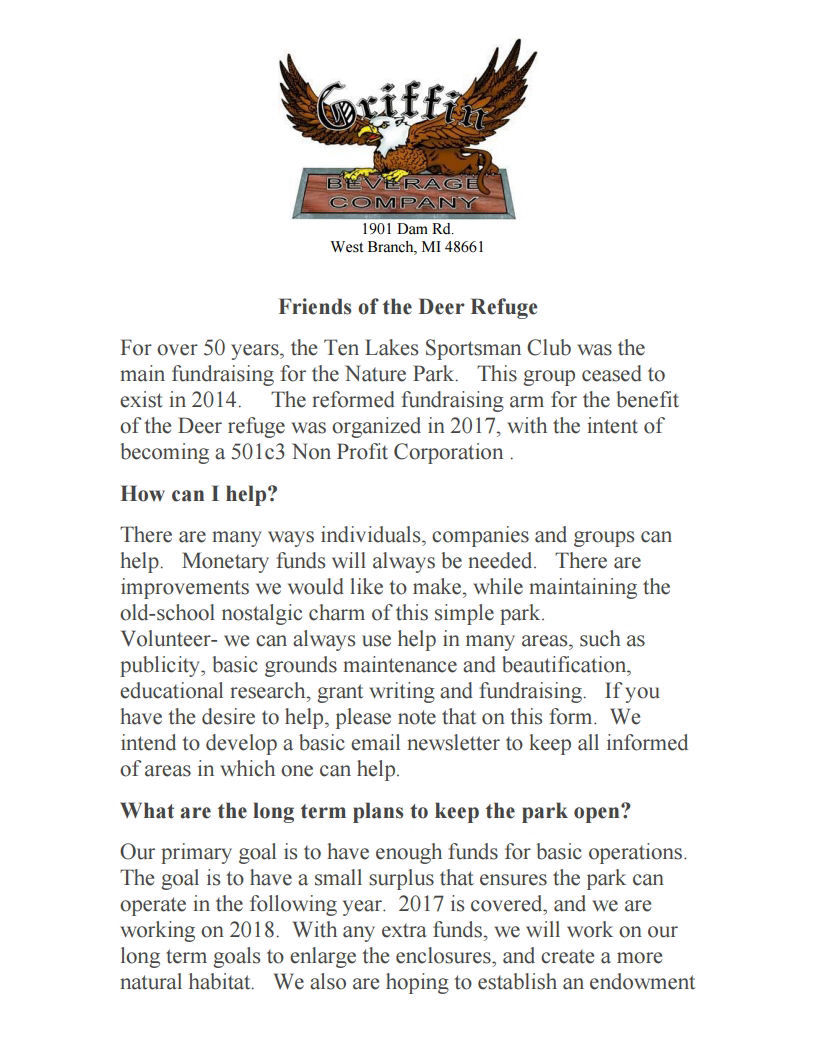 Donate To The Ogemaw Nature Park